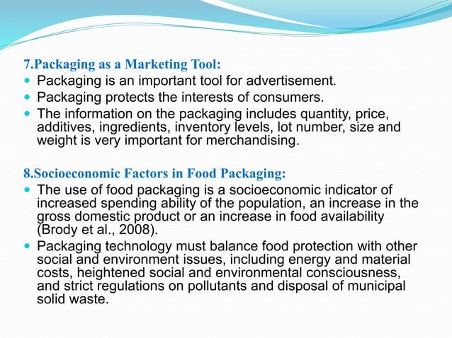 Food Packaging (Food Processing Technology) | PPTX