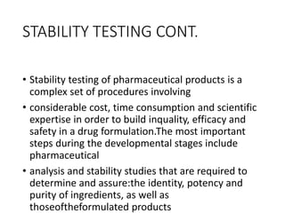 Packaging procedures stability by pharmaceutical company | PPTX