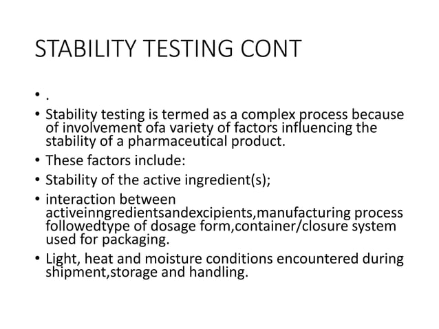 Packaging procedures stability by pharmaceutical company | PPTX ...