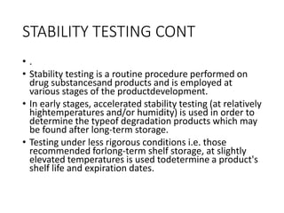 Packaging procedures stability by pharmaceutical company | PPTX