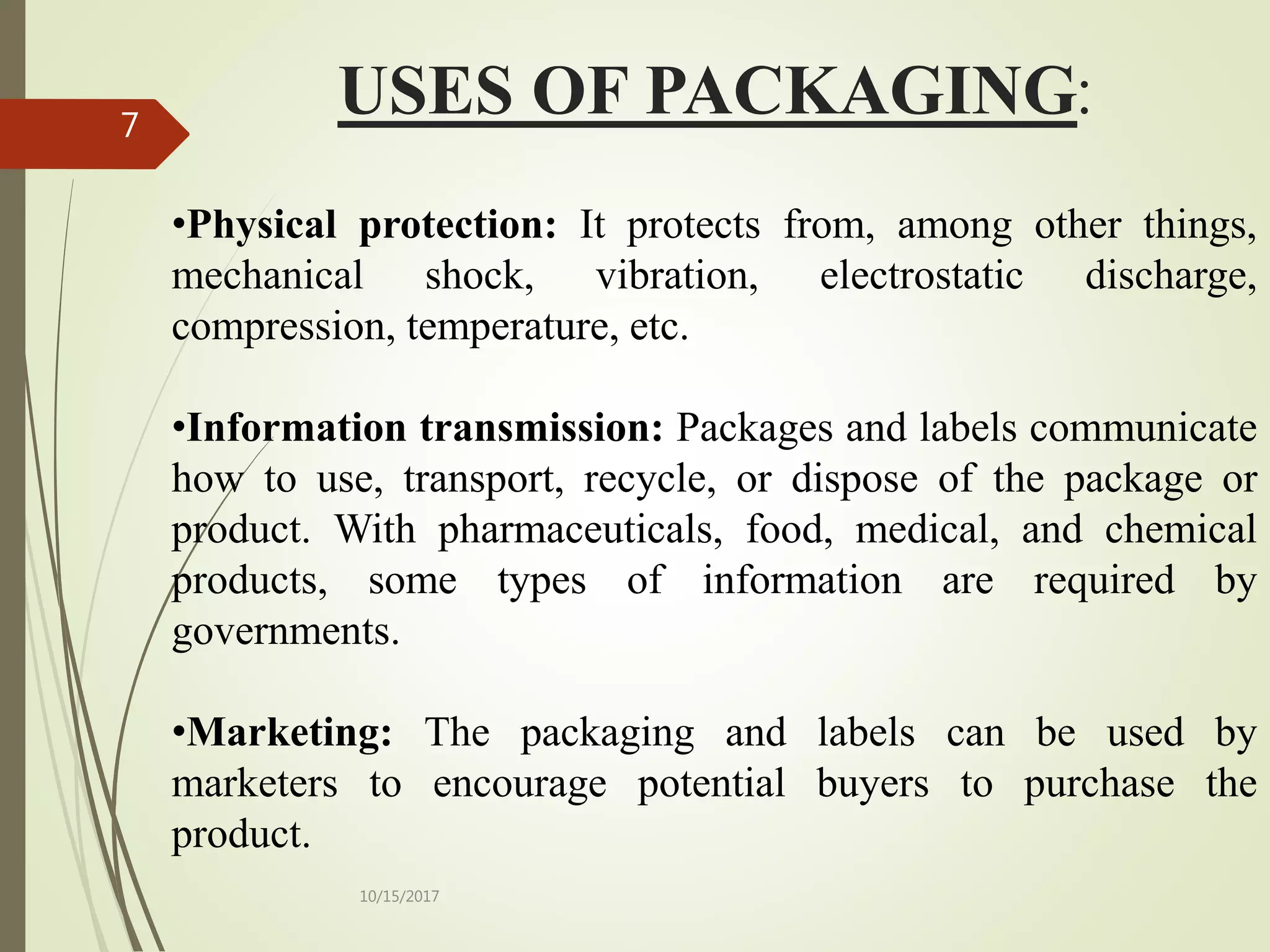 Packaging , types of packaging | PPTX