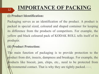 Packaging , types of packaging | PPTX
