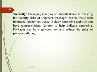 Packaging , types of packaging | PPTX