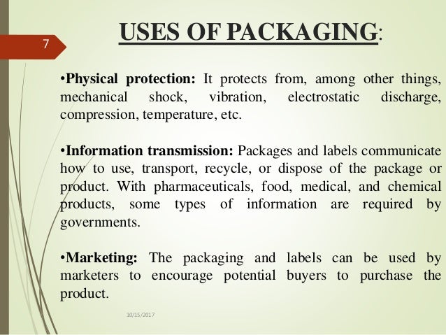 Packaging , types of packaging