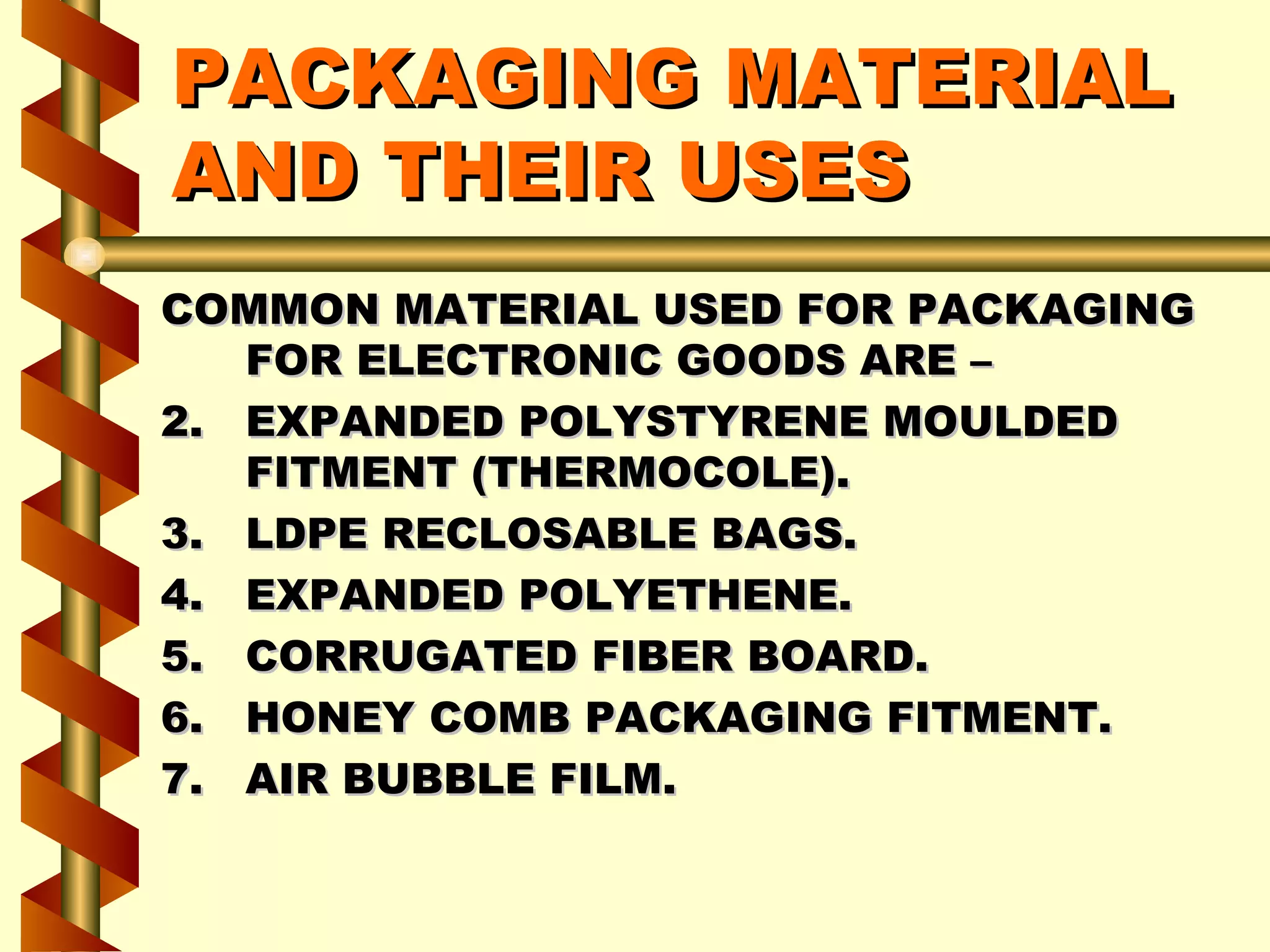 PACKAGING OF ELECTRONIC GOODS | PPT