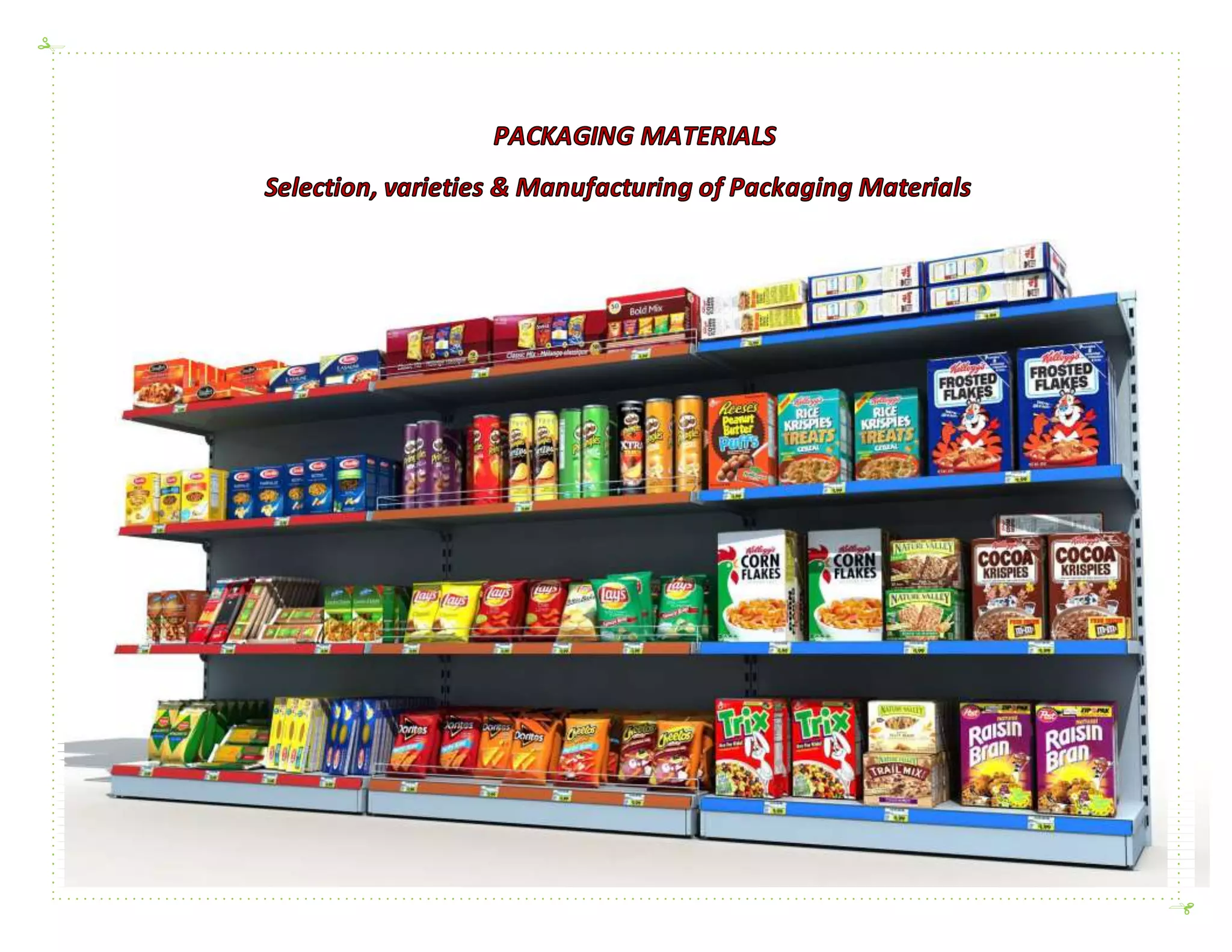 Food Packaging - Selection, Types & Manufacturing | DOCX