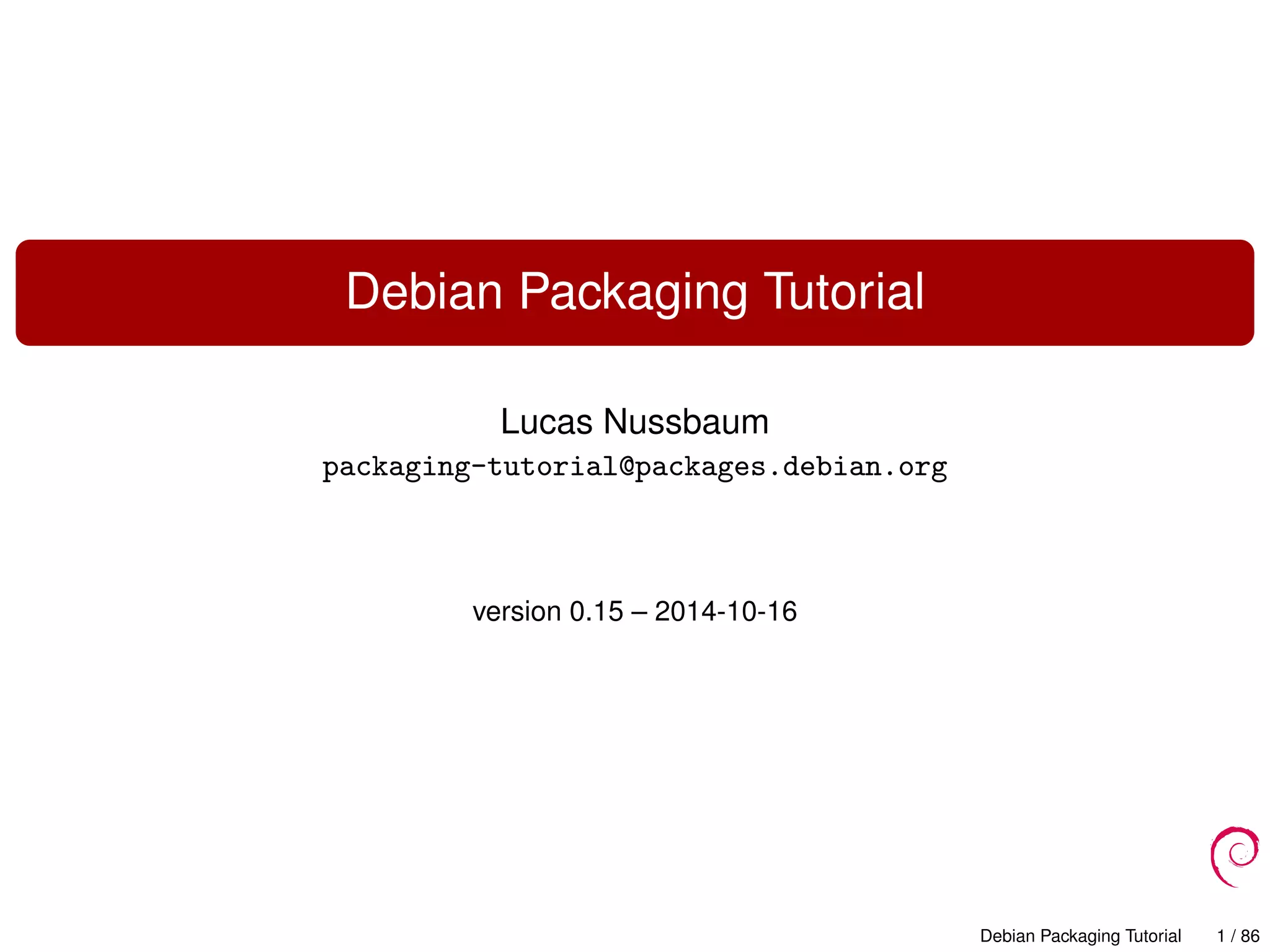 Debian Packaging tutorial | PDF