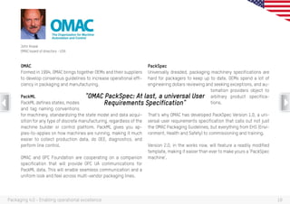 Industry 4.0 - Enabling operational excellence of packaging lines | PDF