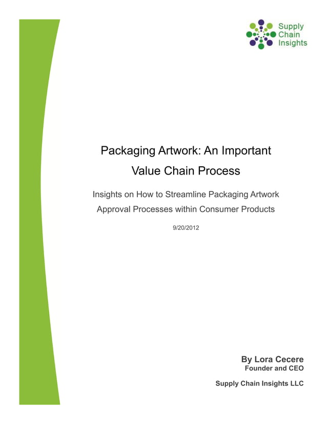 Packaging Artwork: An Important Value Chain Process-17 SEP 2012 | PDF