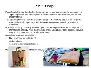 Packaging bags - paper bags | PPTX