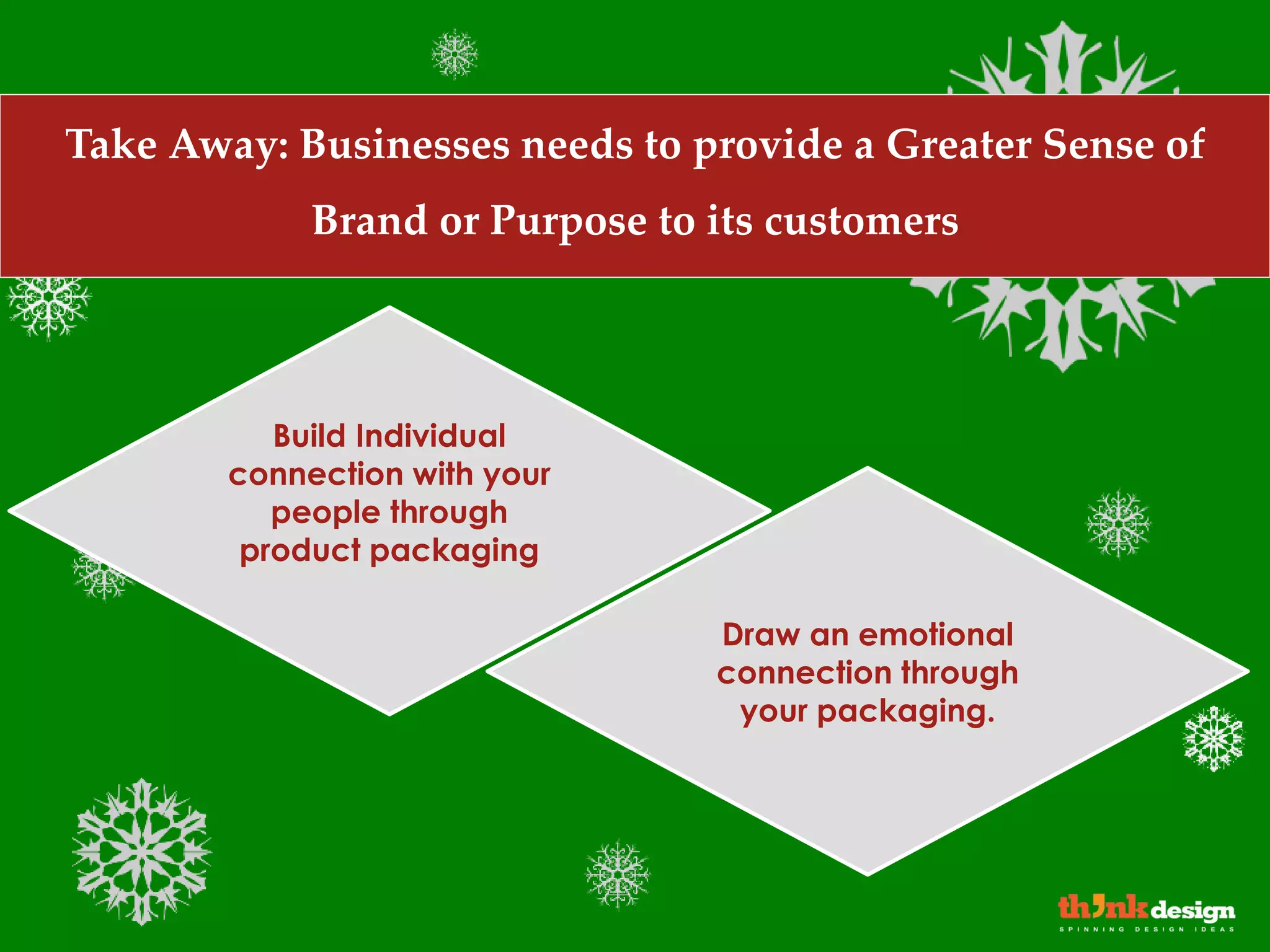 Packaging design elements for holidays