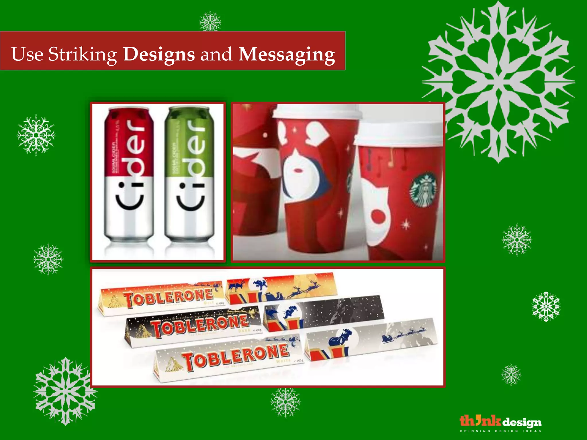 Packaging design elements for holidays