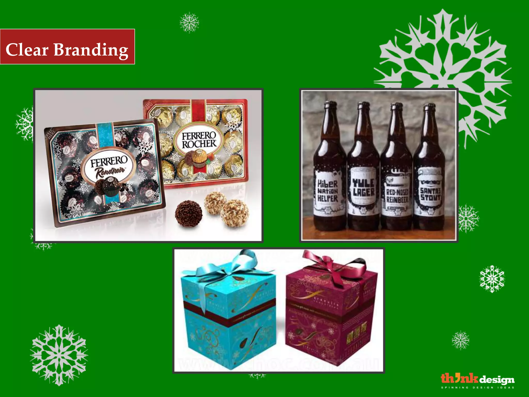 Packaging design elements for holidays