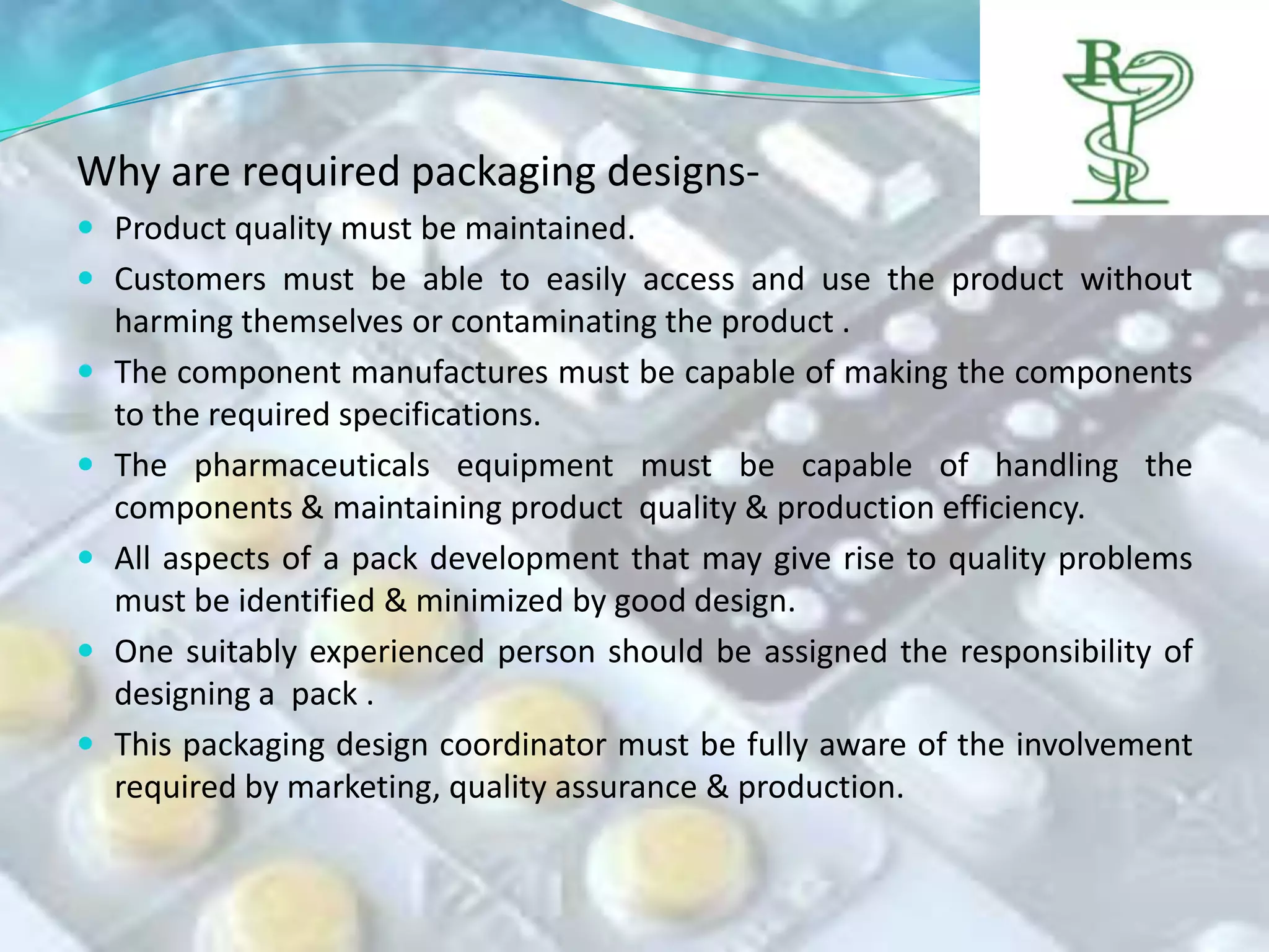 Packaging designs and specifications | PPTX