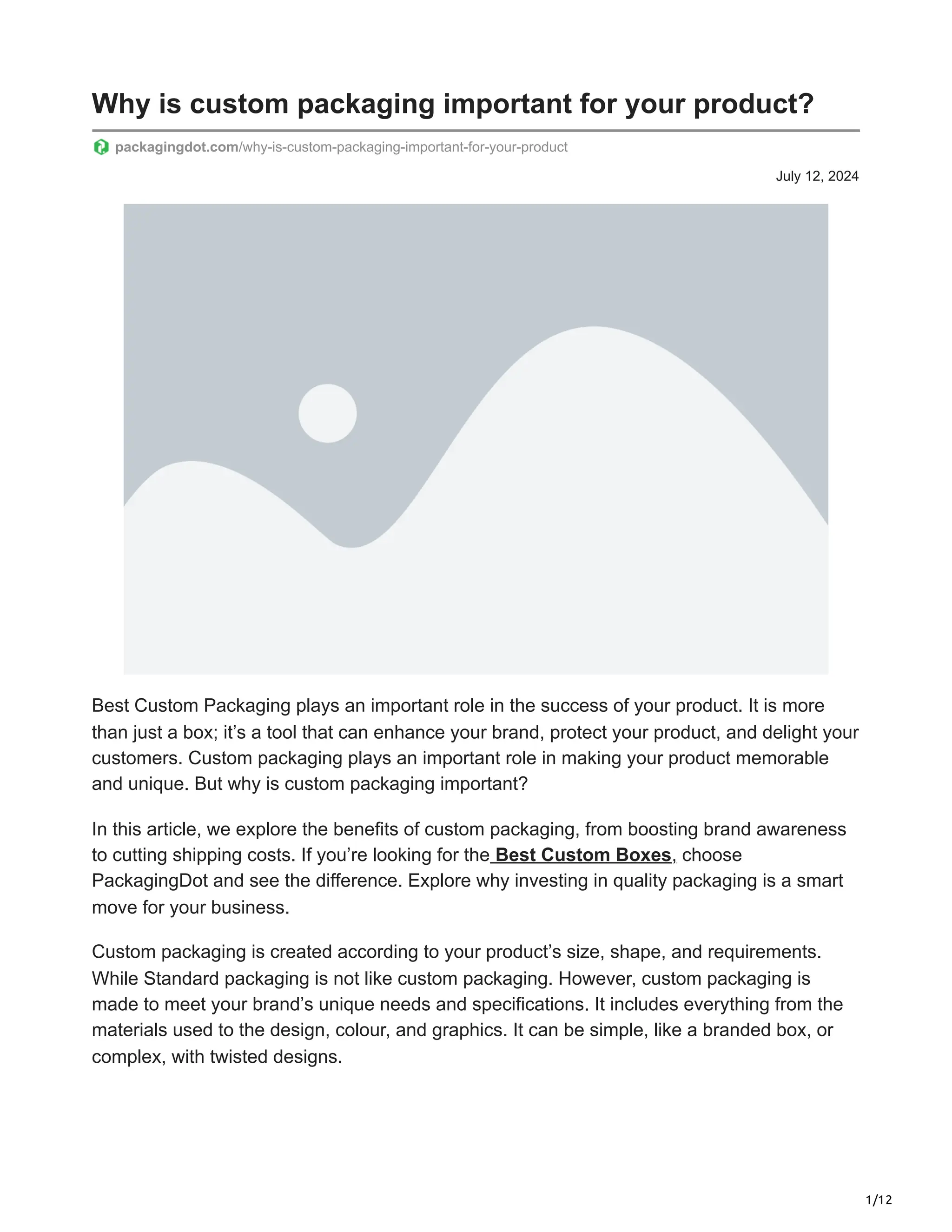 packagingdot.com-Why is custom packaging important for your product.pdf