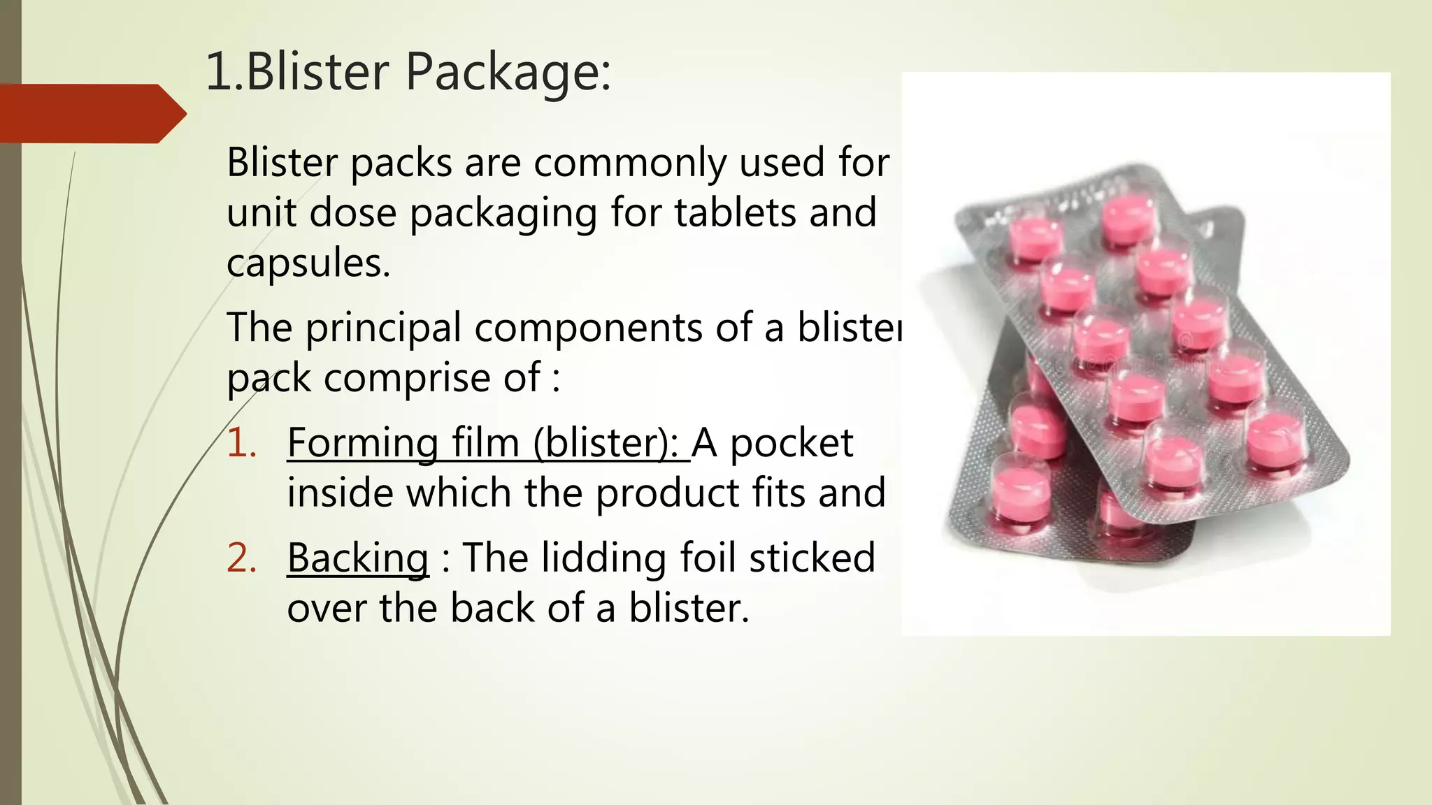 Pharmaceutical Packaging tablet and capsules | PPTX