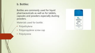 Pharmaceutical Packaging tablet and capsules | PPTX