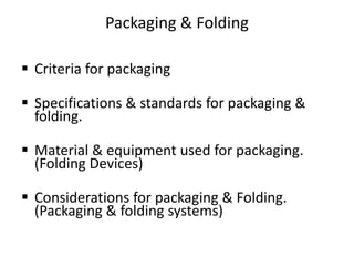 Packaging & folding | PDF