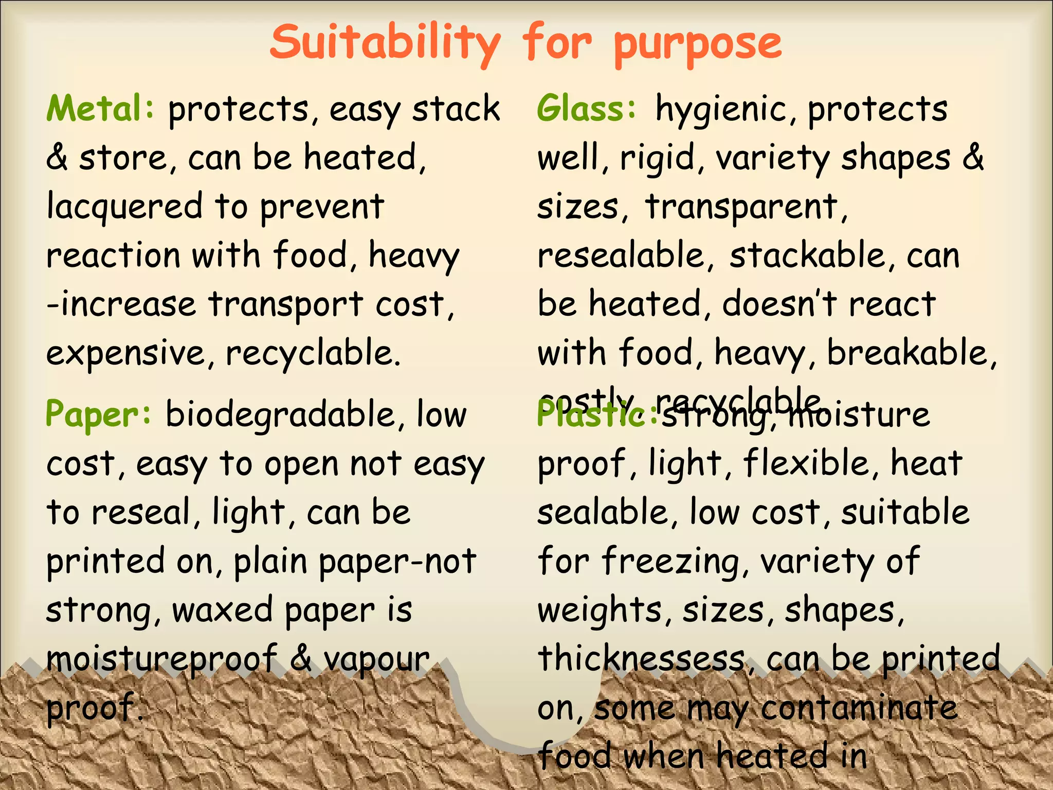 Packaging & food labelling | PPT
