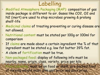 Packaging & food labelling | PPT