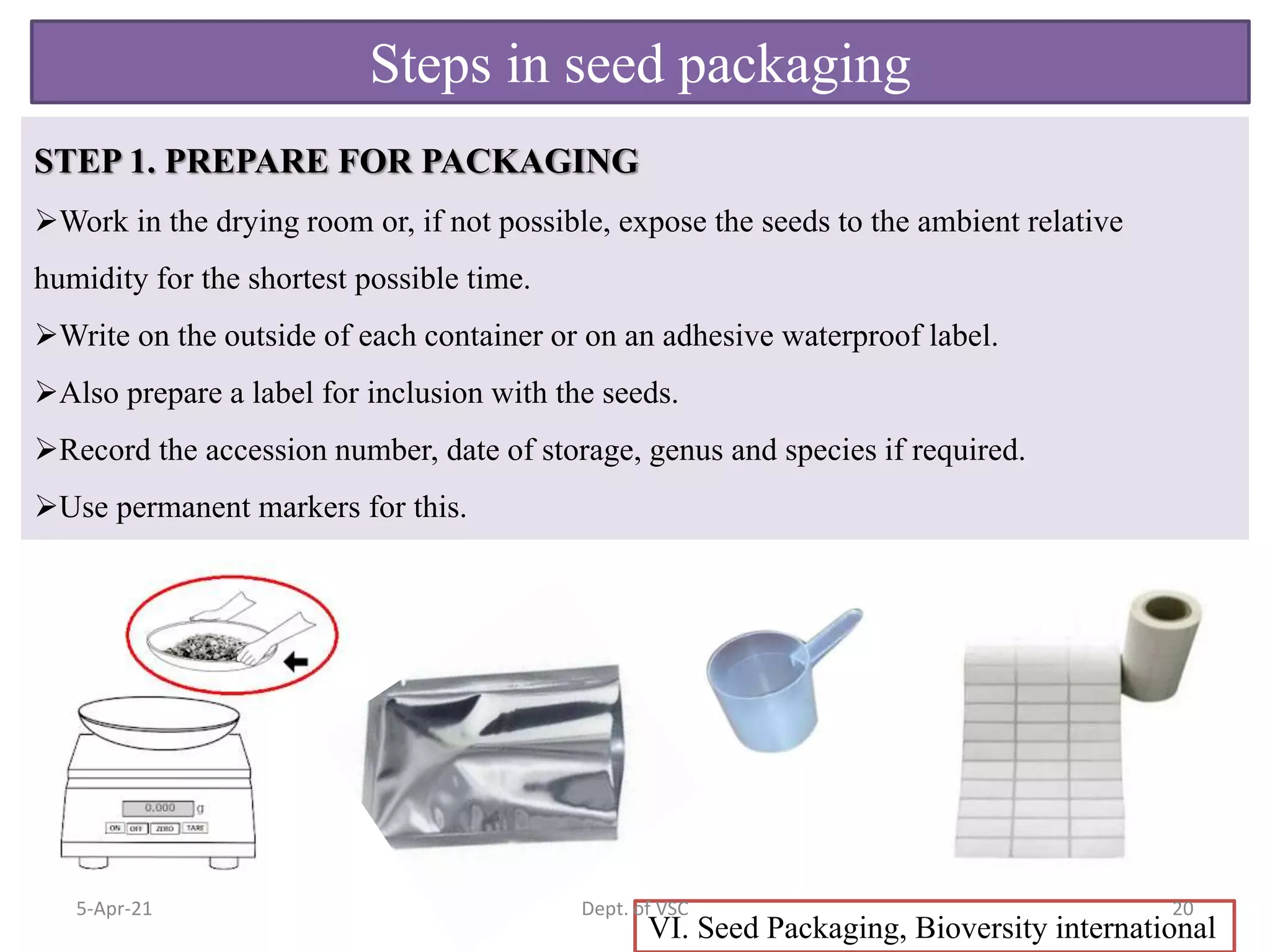 Packaging, labeling and packaging materials for seeds | PPTX