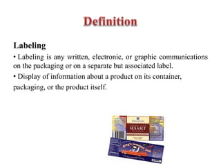 Packaging & labelling | PPTX