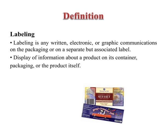 Packaging & labelling | PPTX