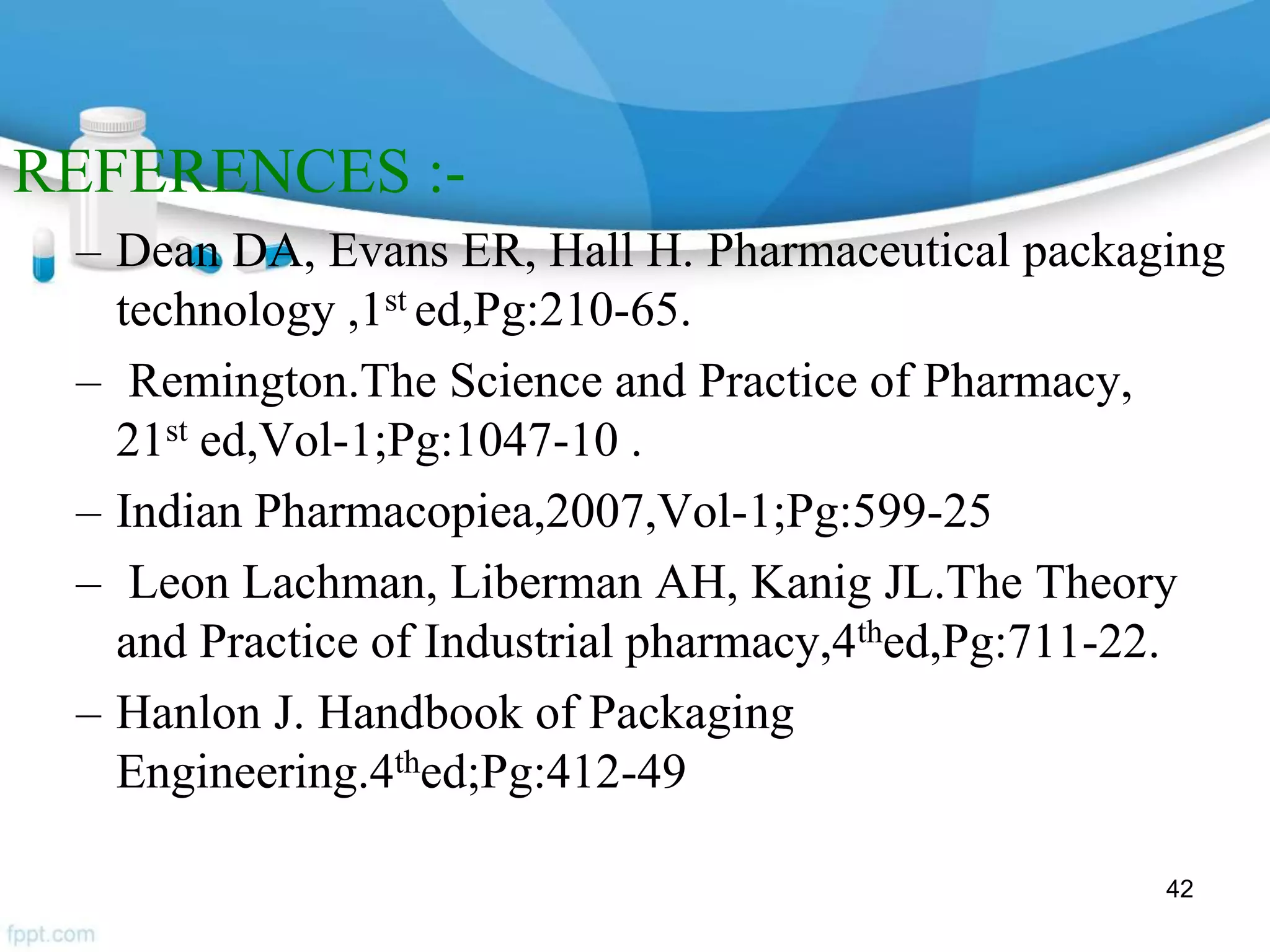 Basic principles of compounding and dispensing (Containers and closures ...