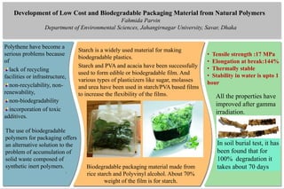 Biodegradable Packaging material | PDF