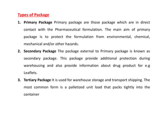 Packaging Material.pptx | Pharmaceutical Industry | Industries