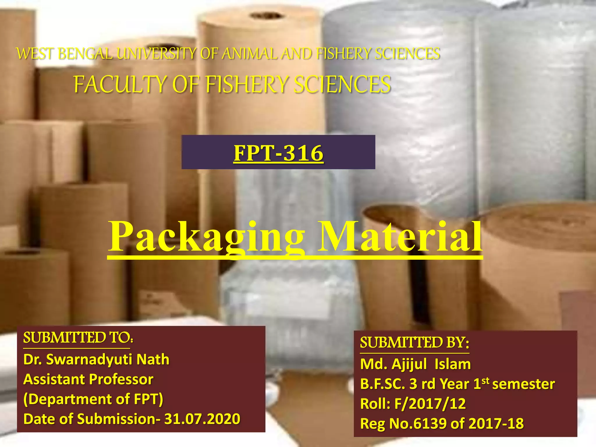 Packaging materials | PPTX