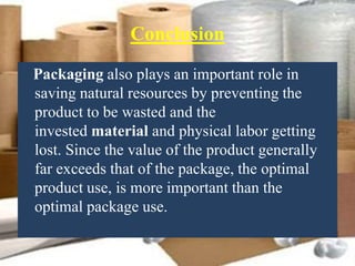 Packaging materials | PPTX