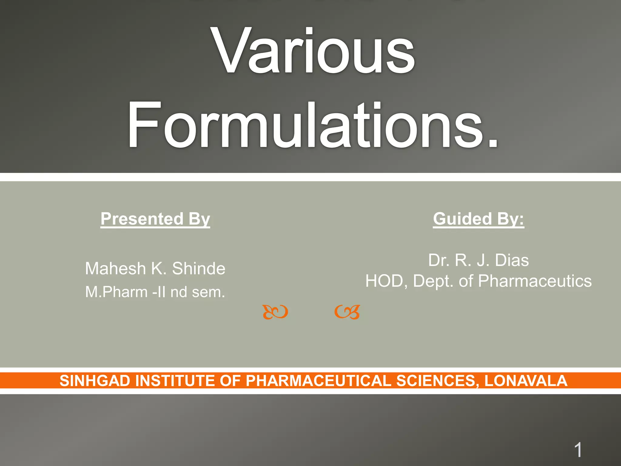 Packaging material for various formulations | PPTX