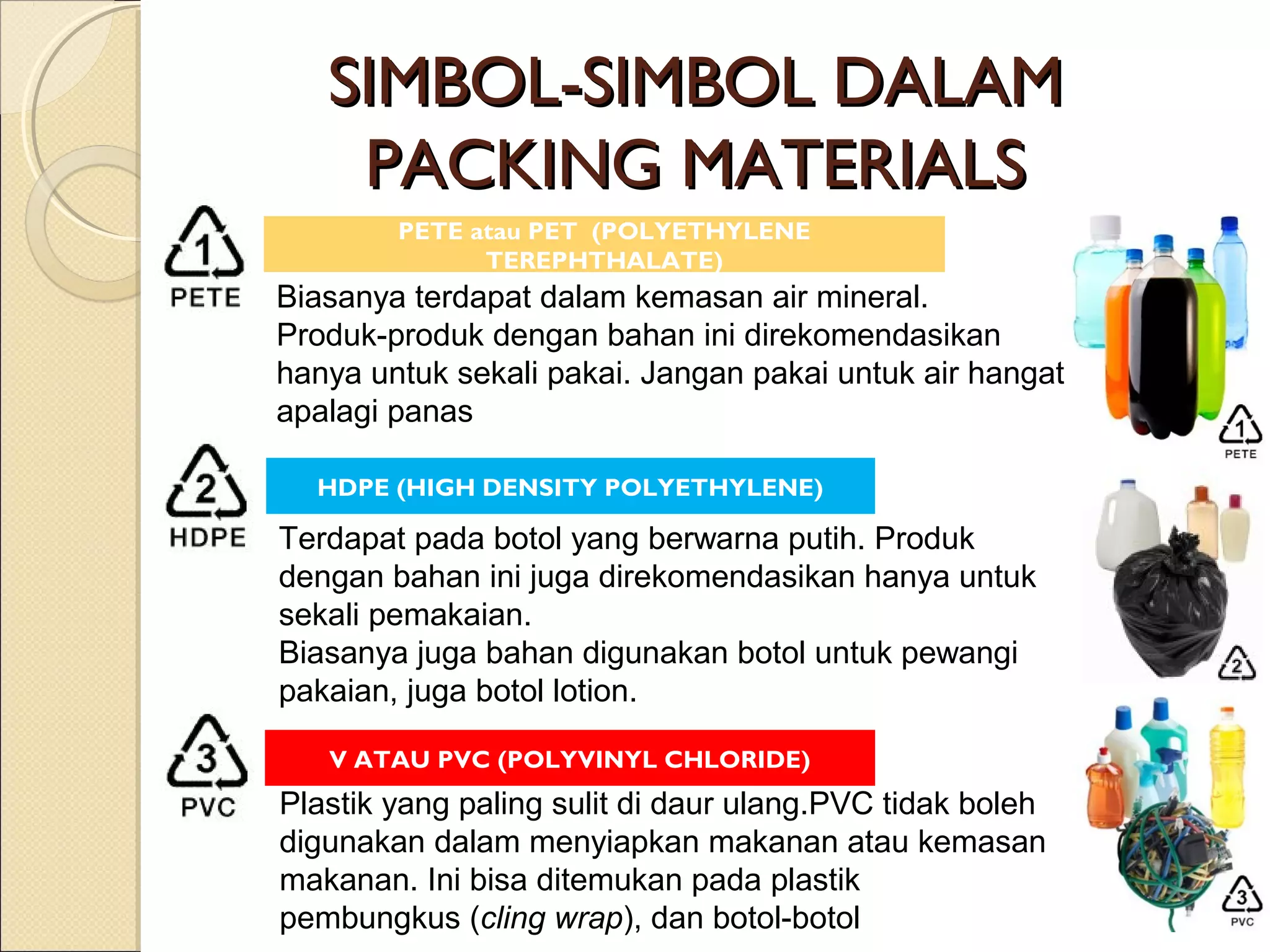 PACKING MATERIAL UNTUK INDUSTRI PANGAN | PPT