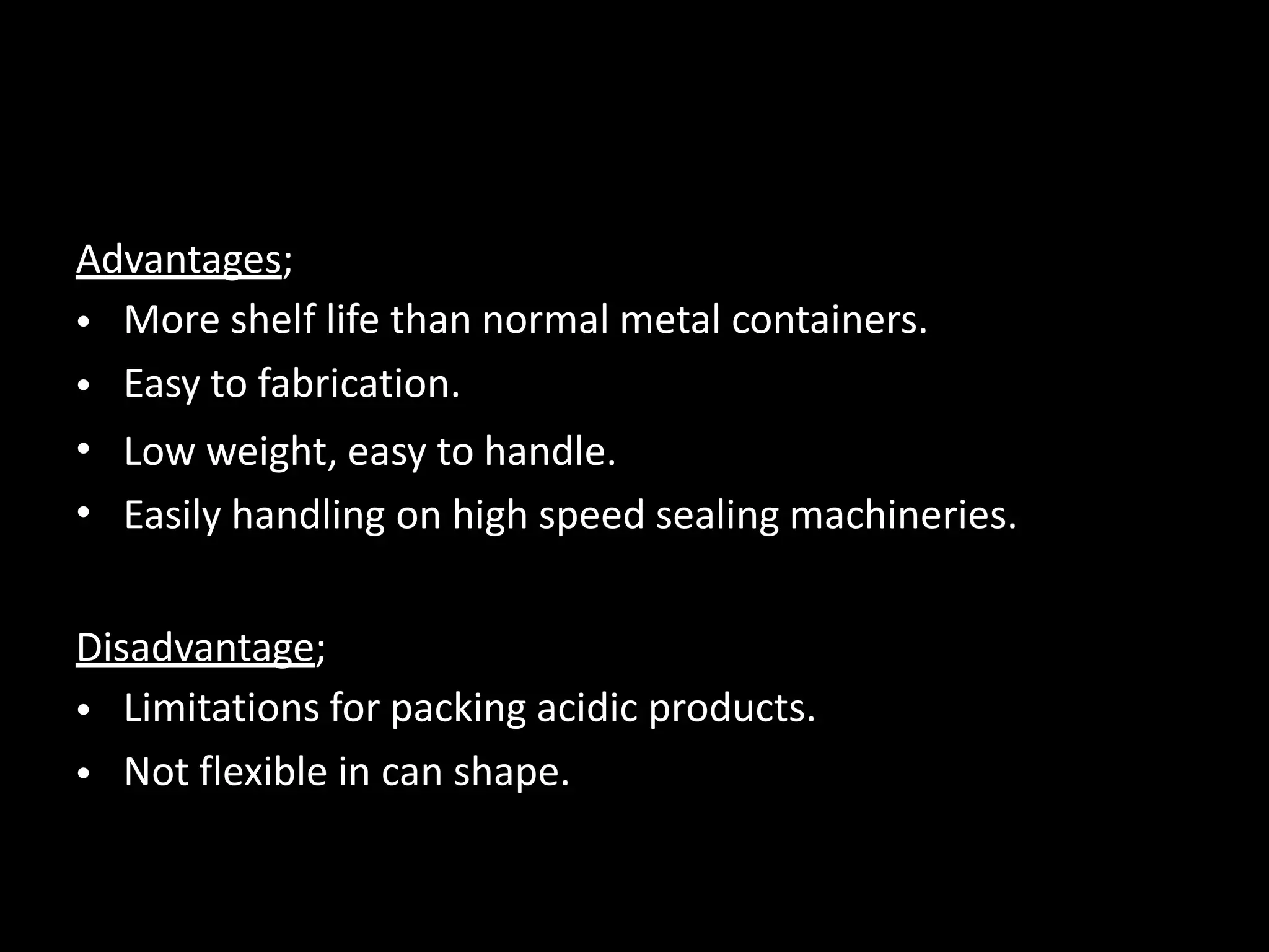 Packaging materials advantages and disadvantages | PPTX