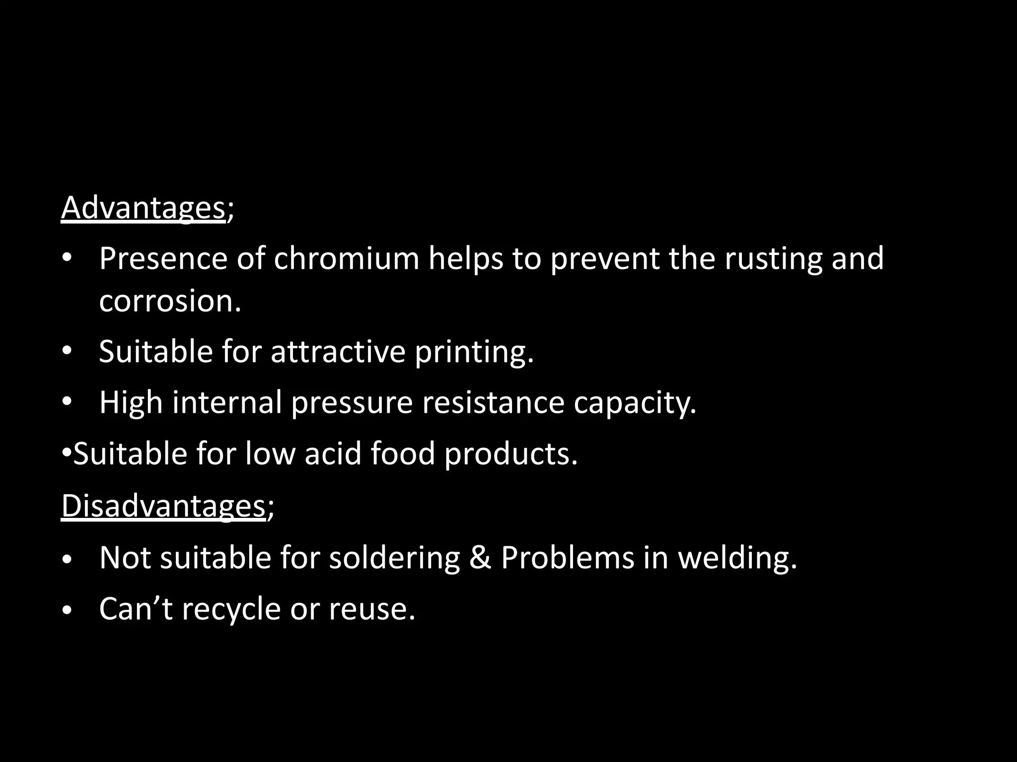 Packaging materials advantages and disadvantages | PPTX