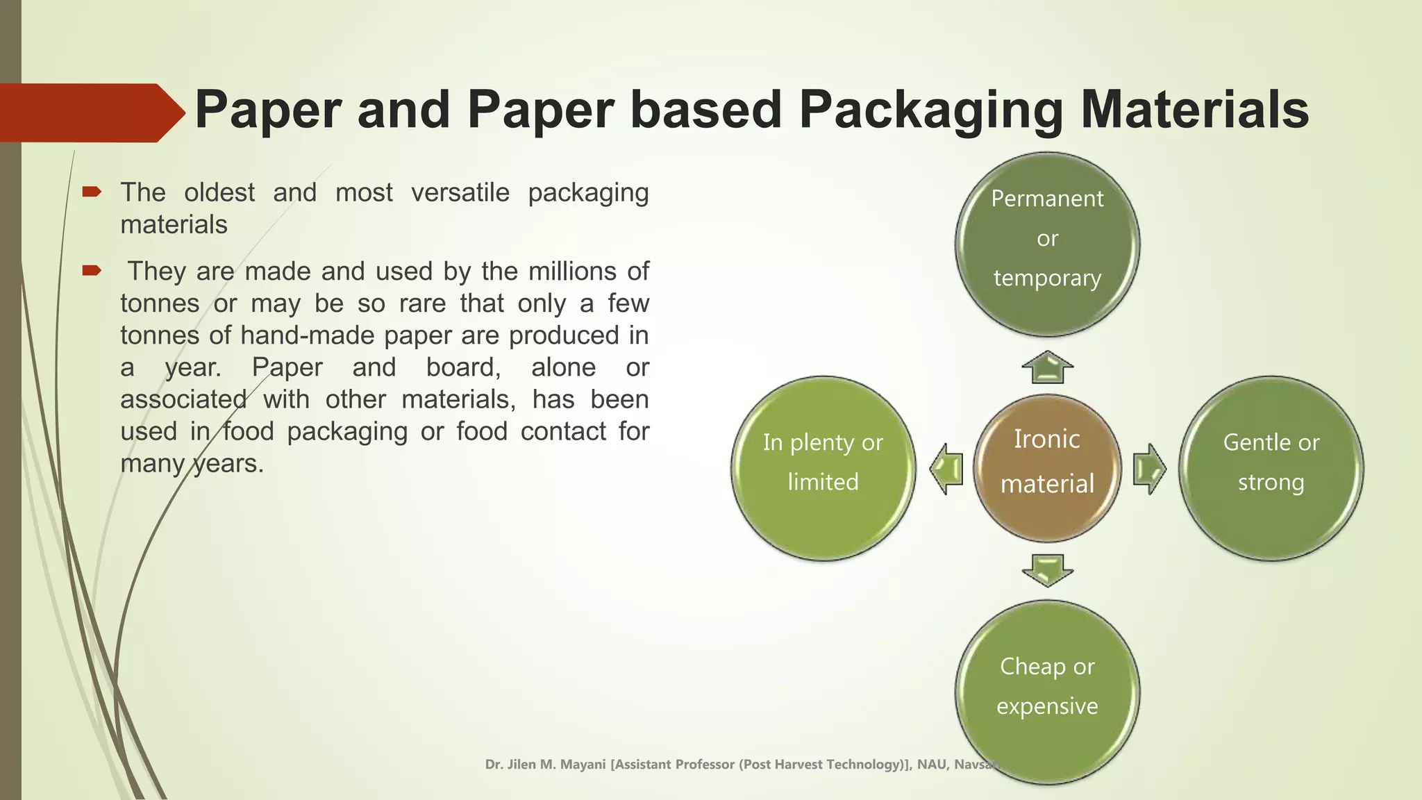 Packaging materials: Paper based packaging for food | PPTX