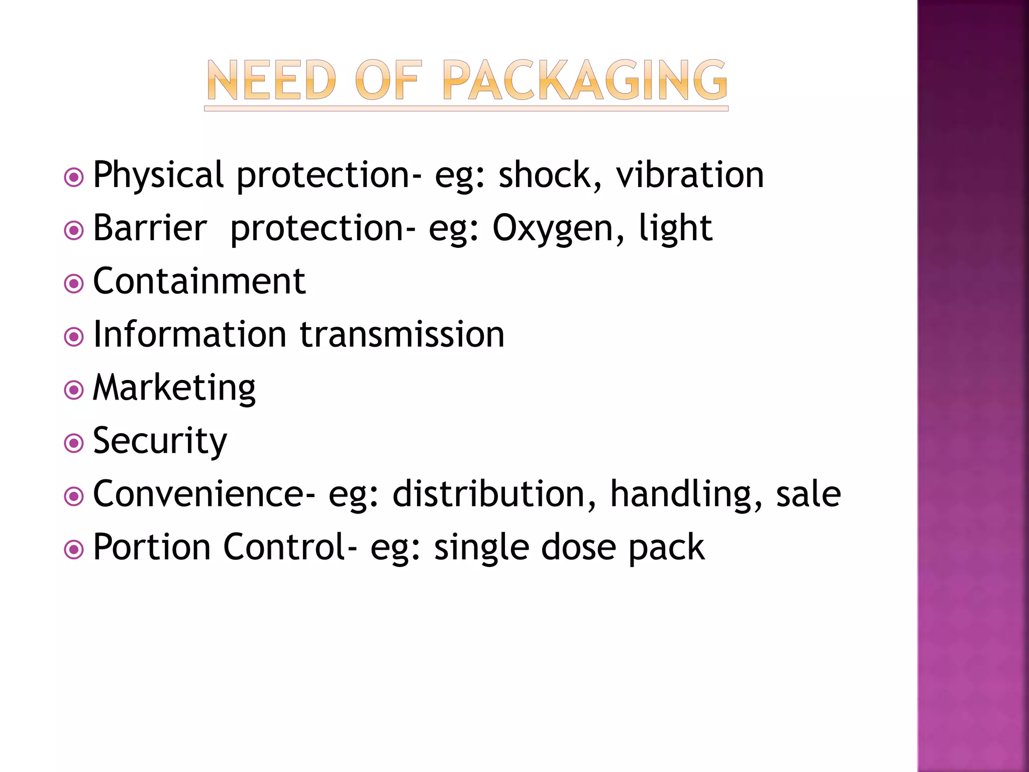 Packaging materials and its evaluation | PPTX