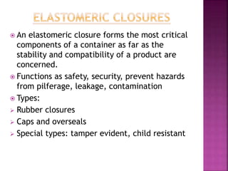 Packaging materials and its evaluation | PPTX