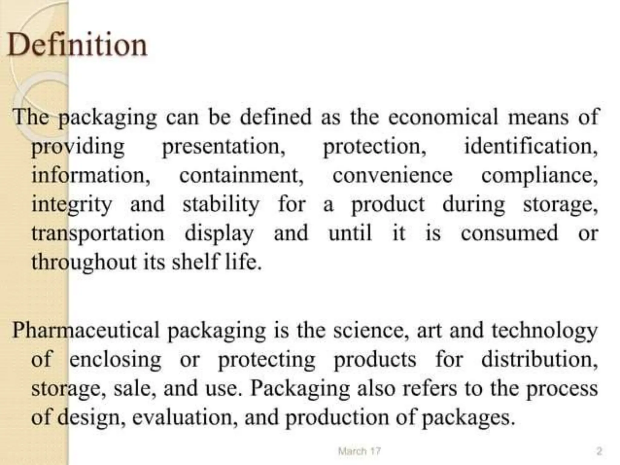 PACKAGING MATERIAL SCIENCE FOR PHARMA PRODUCTS | PPTX