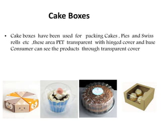 Packaging materials for bakery products prasad | PPTX
