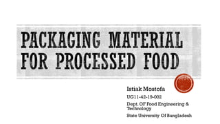 Packaging material for processed food | PDF