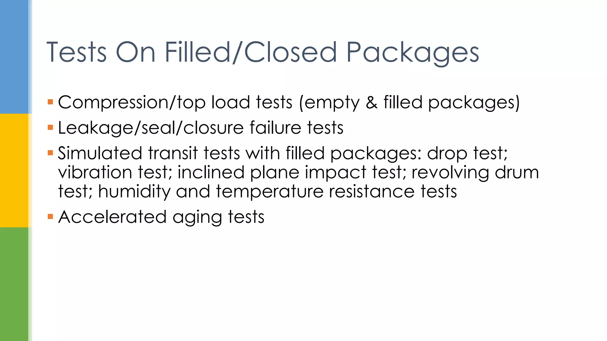 Packaging material testing | PPTX