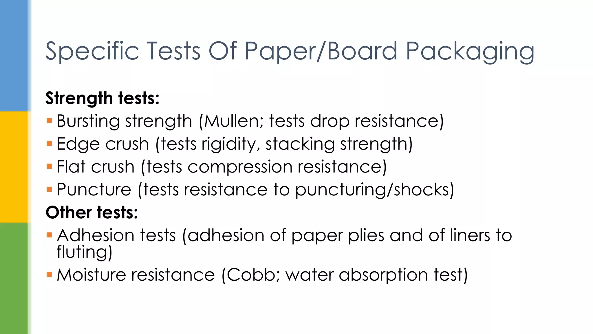 Packaging material testing | PPTX