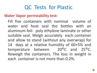 Packaging material testing | PPTX