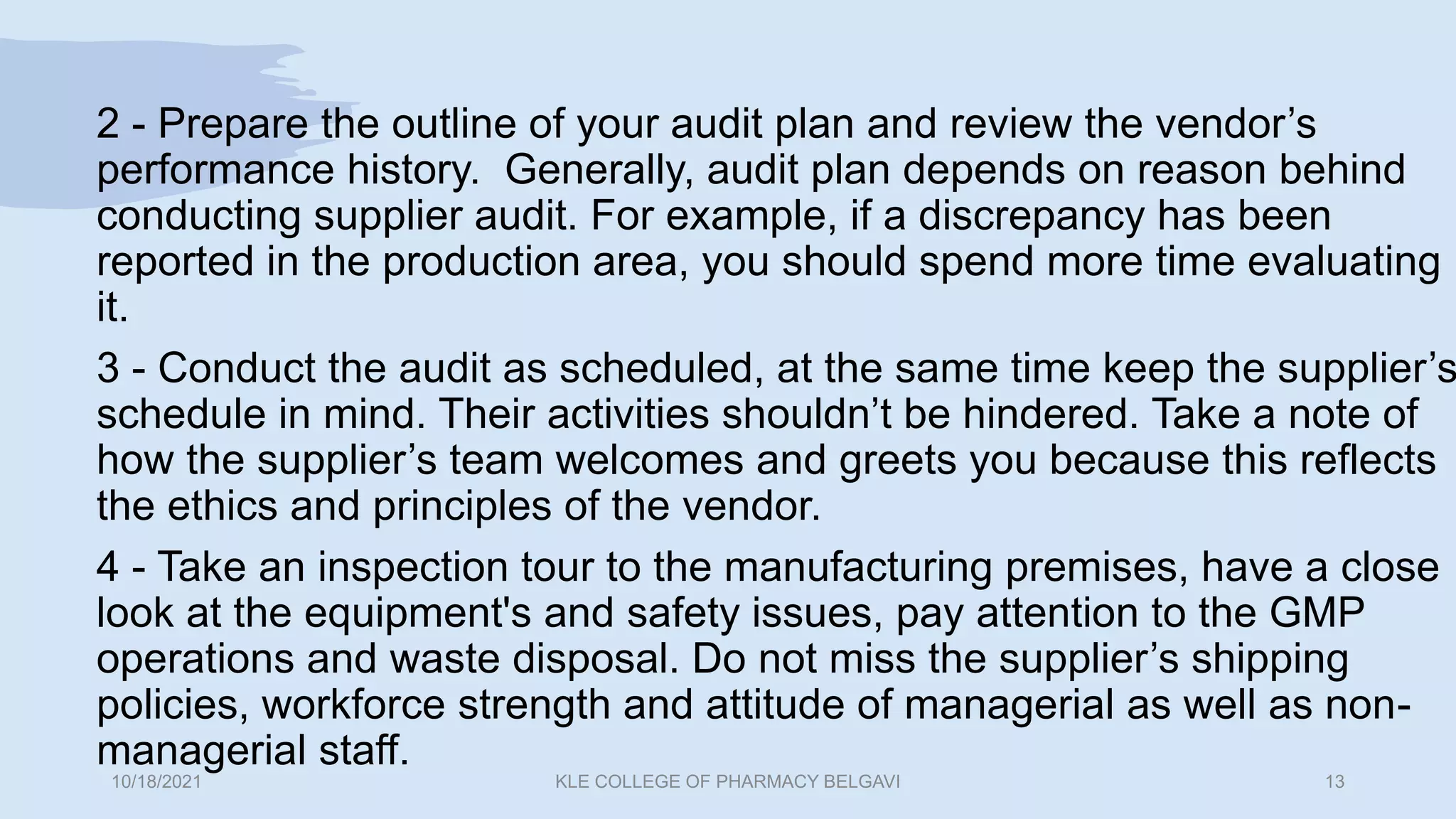 Packaging material vendor audit | PPTX