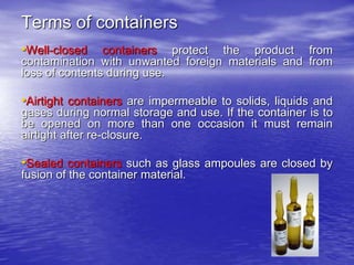 Pharmaceutical Packaging Material-Glass | PPT