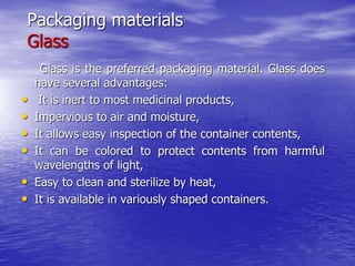 Pharmaceutical Packaging Material-Glass | PPT