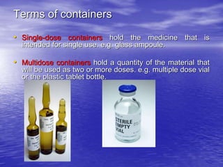 Pharmaceutical Packaging Material-Glass | PPT