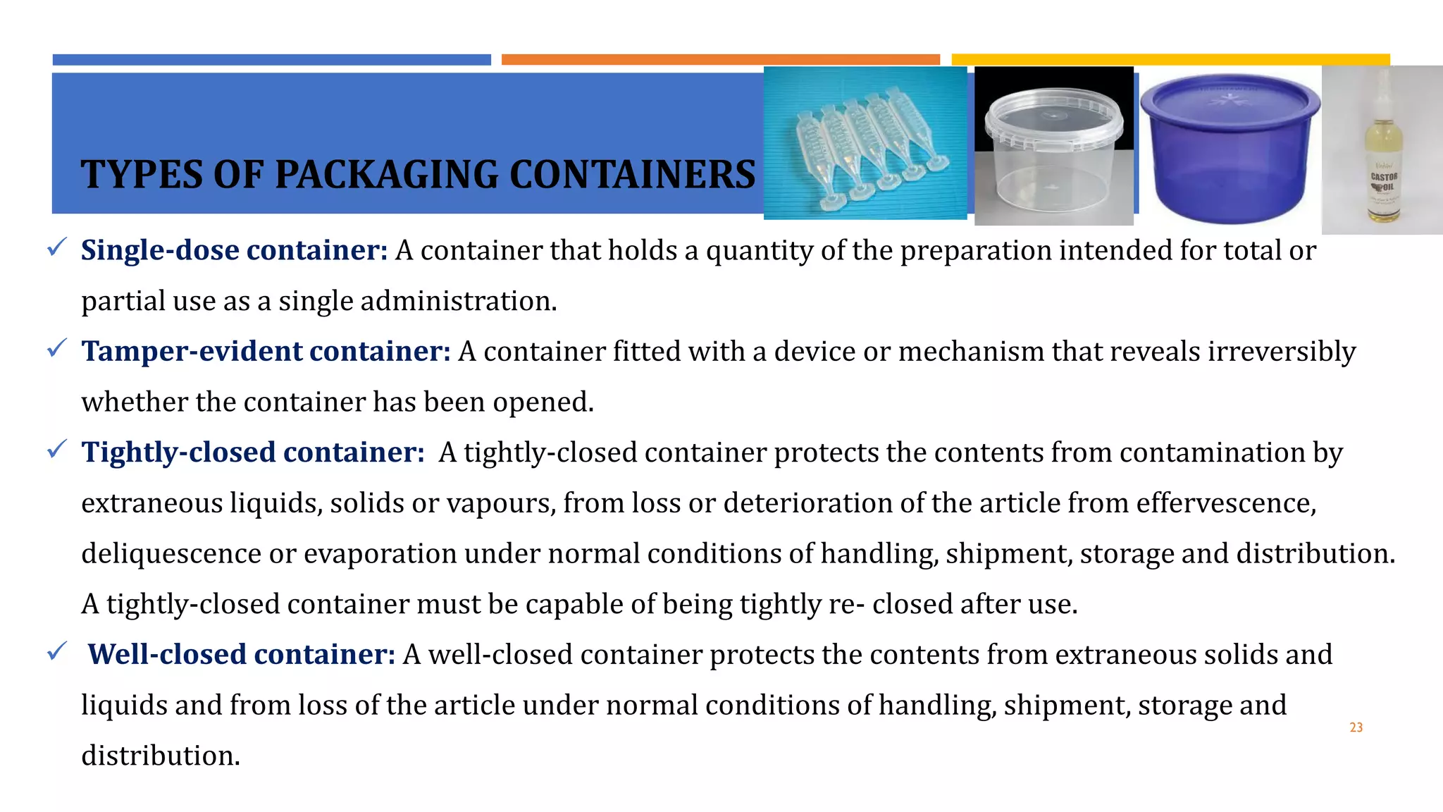 Packaging of parenterals | PDF